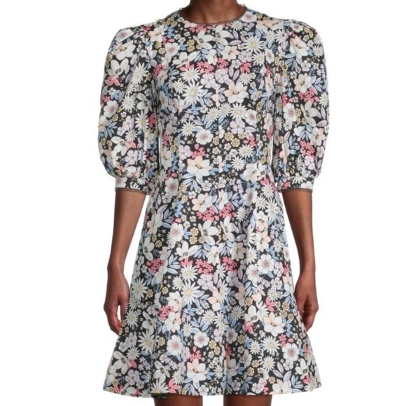 Rachel Parcell | Dresses | Rachel Parcell Floral Puff Sleeve Mini Dress ...